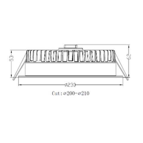 POP downlight encastré 120lm/W - Choix de puissance 18 à 24W